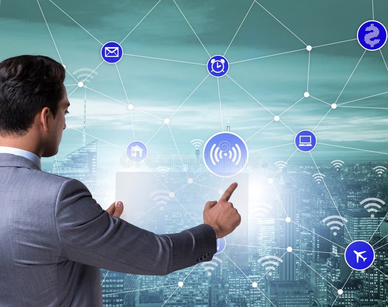 Smart City in Innovation Concept Stock Photo - Image of mesh ...