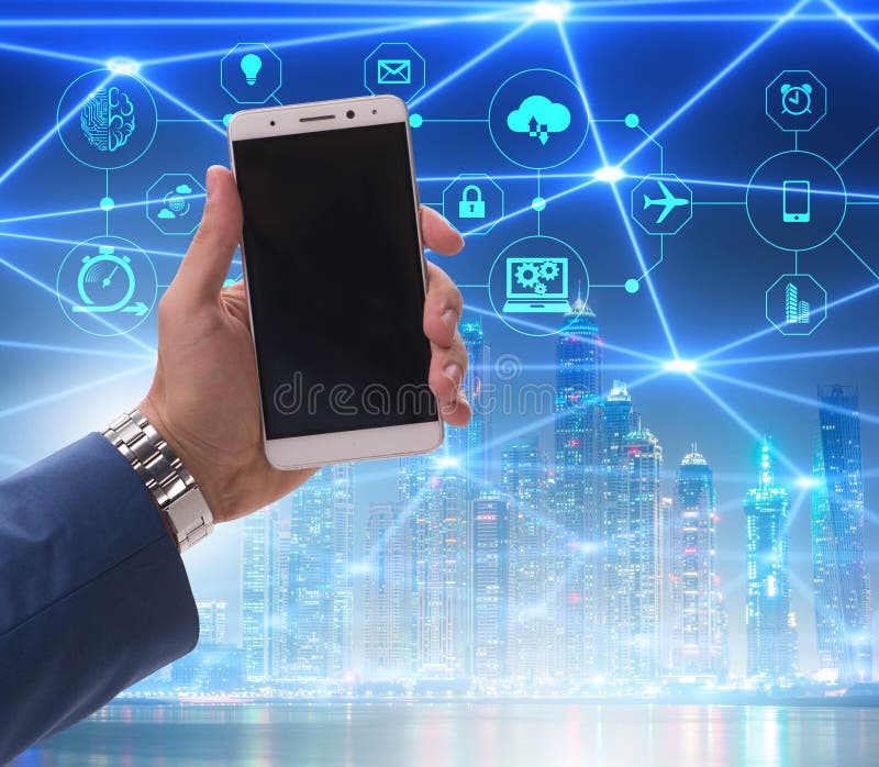 Smart City in Innovation Concept Stock Image - Image of future ...