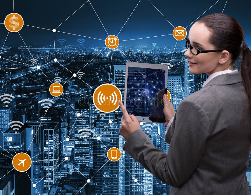 Smart City in Innovation Concept Stock Image - Image of building ...