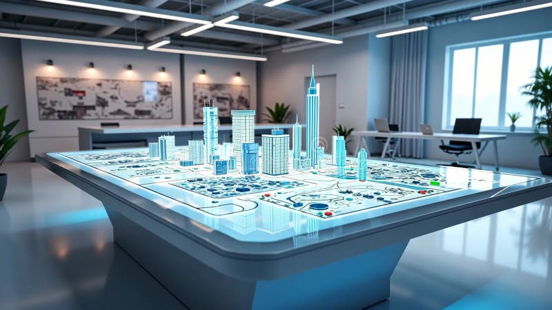 Smart City Interactive Model Stock Footage - Video of displayed, light ...