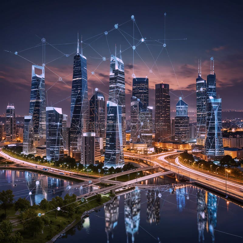 A Smart City Model with Interconnected Devices and Infrastructure Stock ...