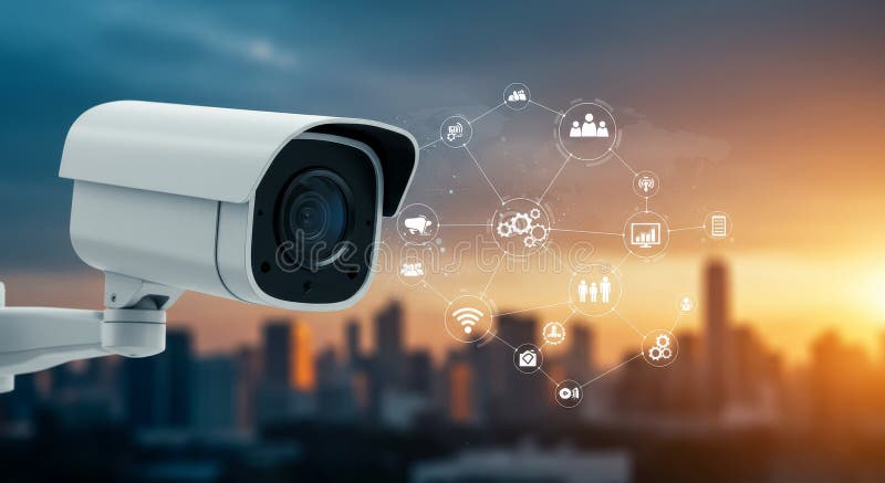 Smart City Security Camera System Advanced Surveillance Technology ...