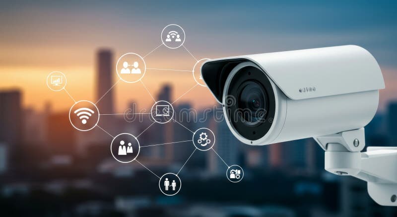 Smart City Security Camera System Advanced Surveillance Technology ...