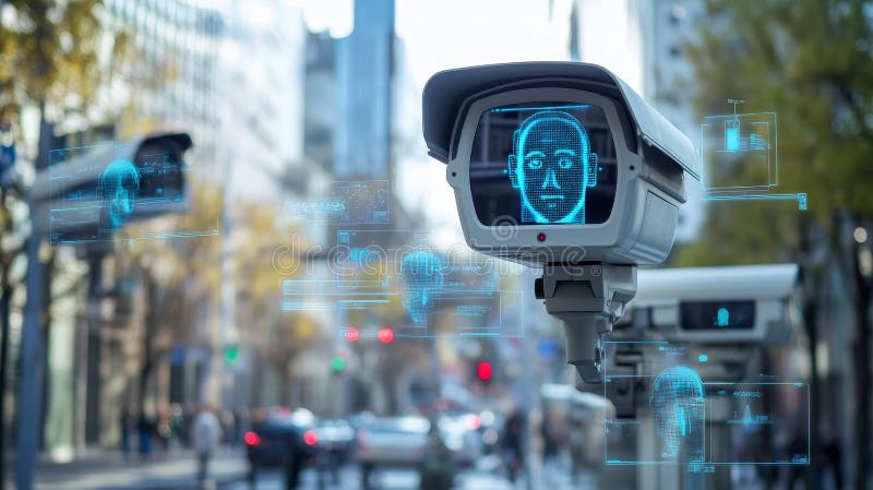 Smart City, Smart Surveillance Cameras Analyzing the Environment, with ...