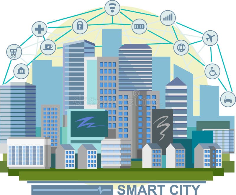 Concept Smart City Technologies Future Stock Illustrations – 488 ...