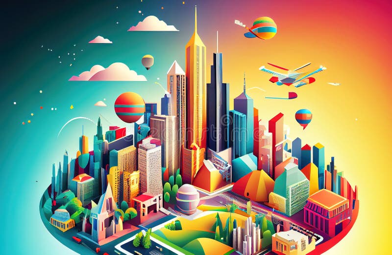 Smart City and Fast 5G Communication Network Representation Concept in ...