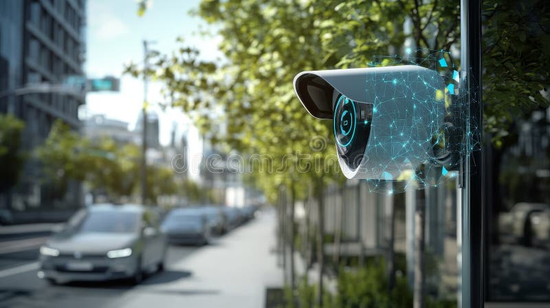 Smart City, Smart Surveillance Cameras Analyzing the Environment, with ...