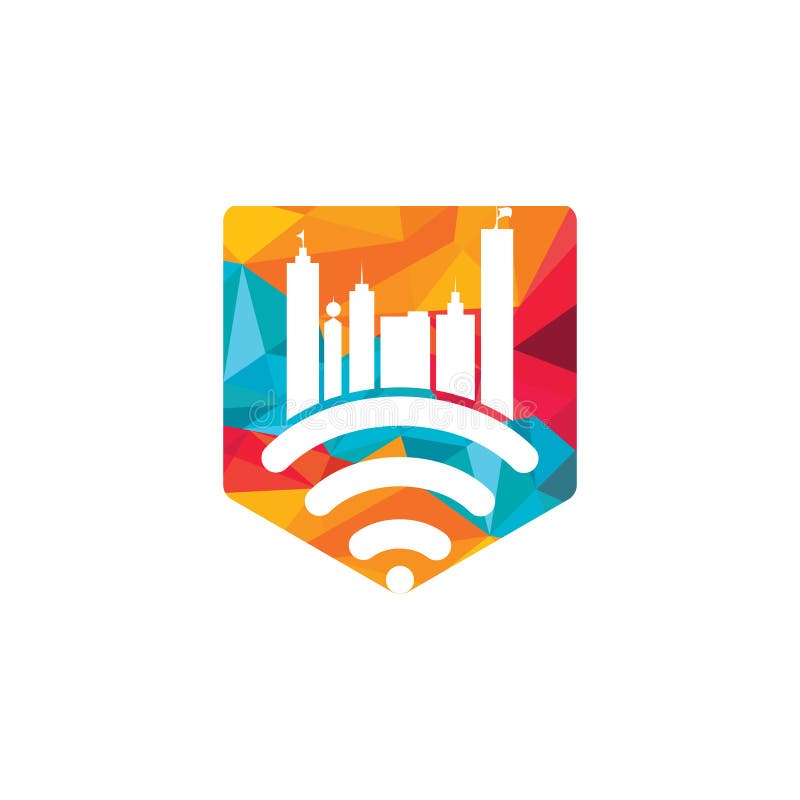 Smart City Tech Logo, Wifi House. Smart City and Internet of Things IOT ...