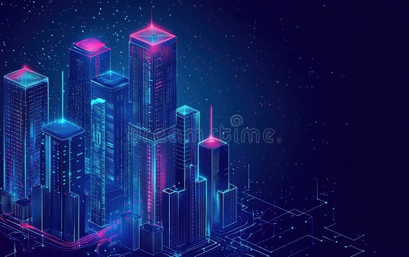 Smart City. Technologically Advanced Modern Concept of Future Buildings ...