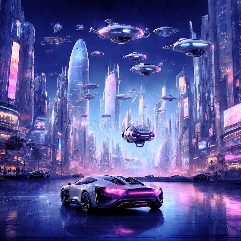 A Smart City Visual Featuring Abstract Dot Points Connected by Gradient ...