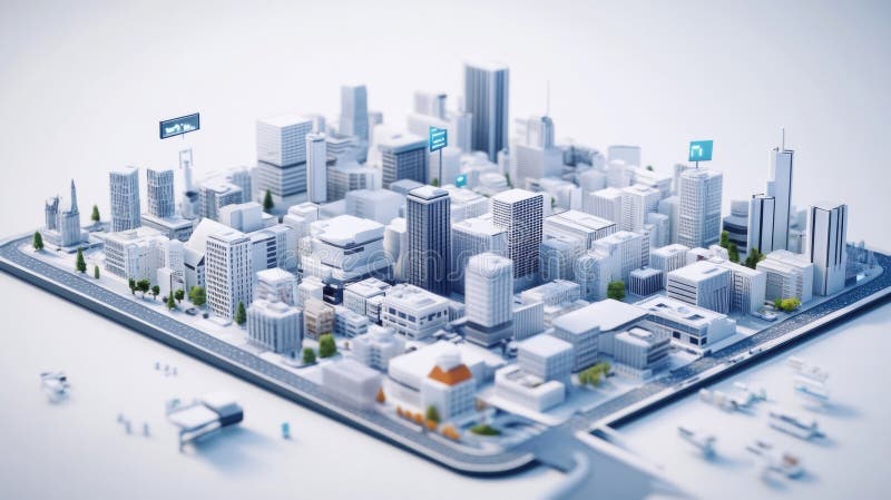Smart City Visualization Highlighting IoT and Connectivity Stock ...