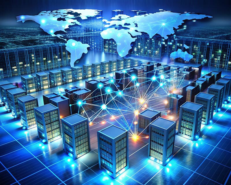 Smart City Concept with Wireless Network Connection Stock Photo - Image ...