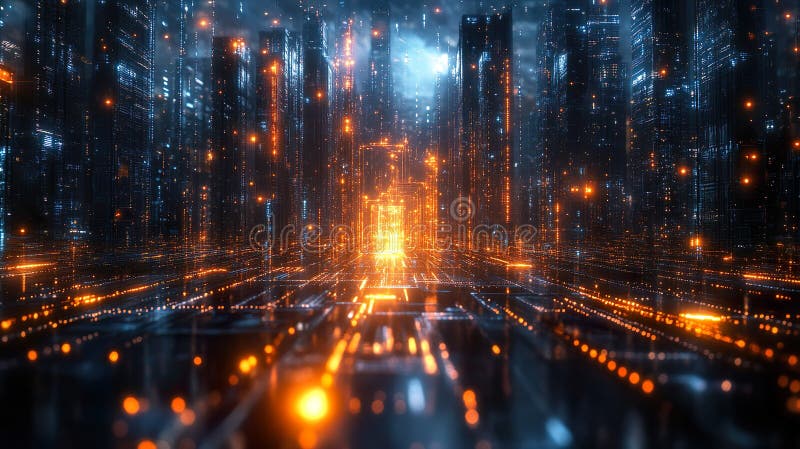 Smart City Wireless Network Digital Communication 5G Internet Cyber ...