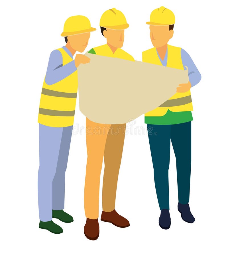 Smart Civil Architect Engineer Inspecting and Working Outdoors Building ...