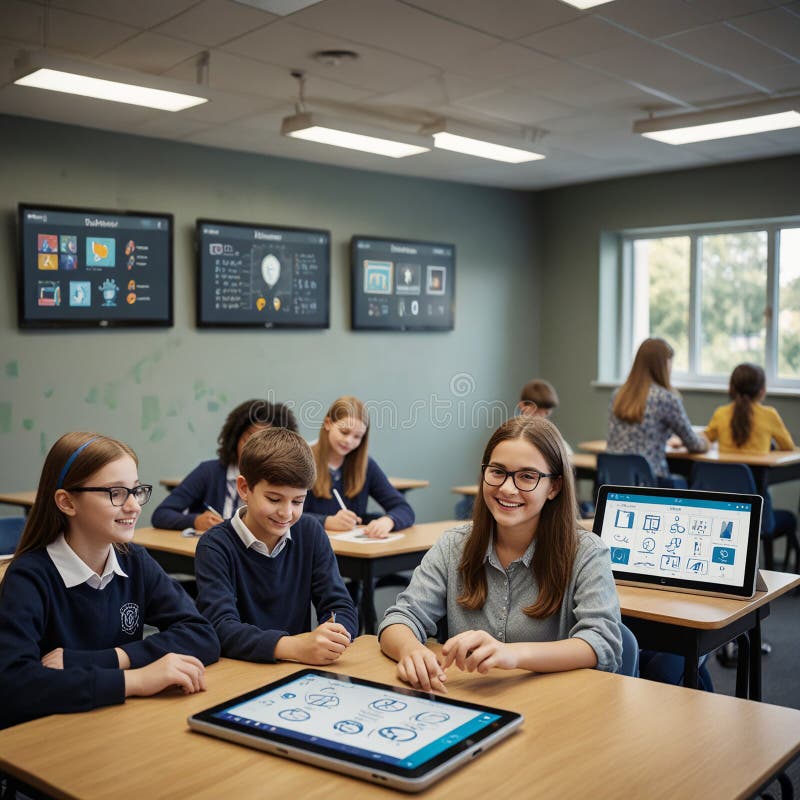 A Smart Classroom with Students Using Tablets and Interactive Boards ...