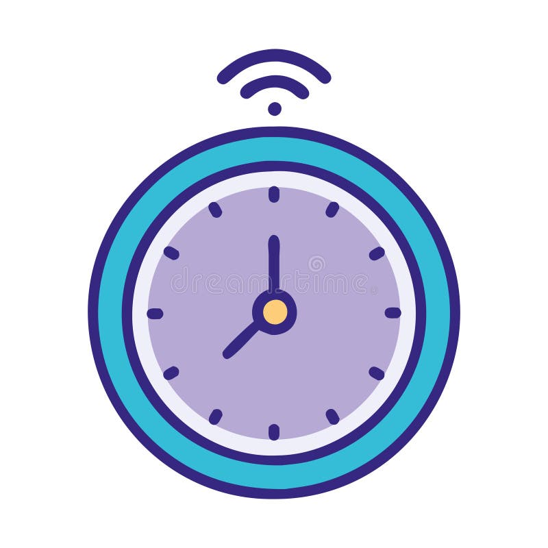 Smart Clock Home Automation Illustration Stock Vector - Illustration of ...