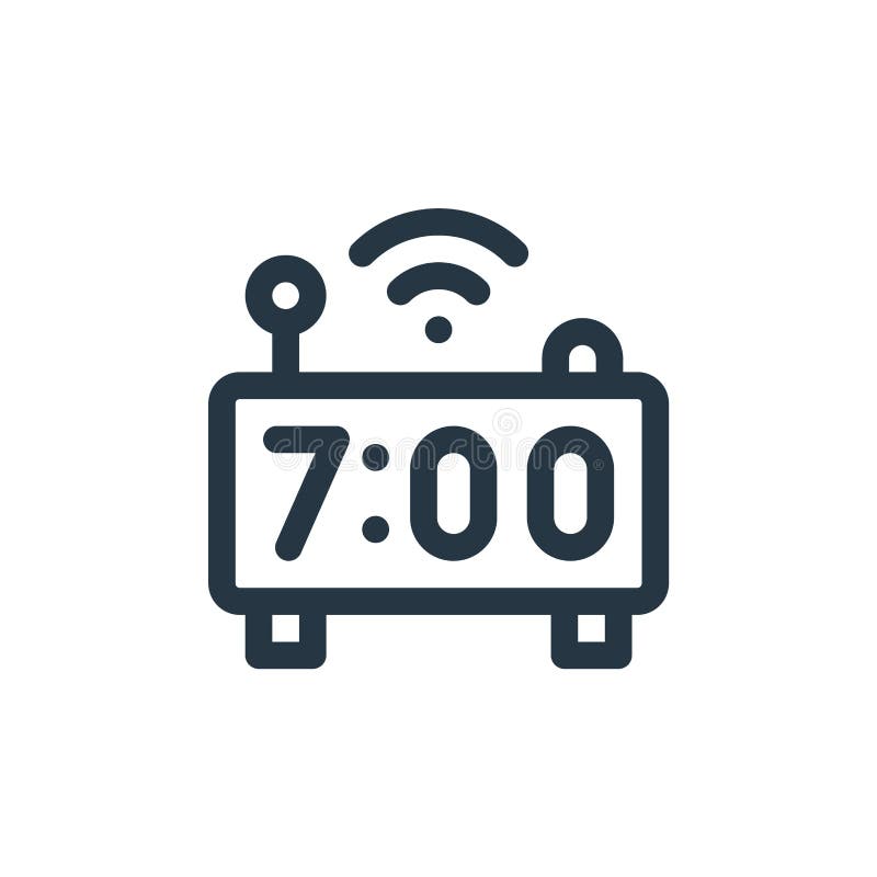 Smart Clock Icon Vector from Smart Home Concept. Thin Line Illustration ...