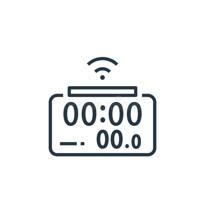 Smart Clock Icon Vector from Smart Home Concept. Thin Line Illustration ...