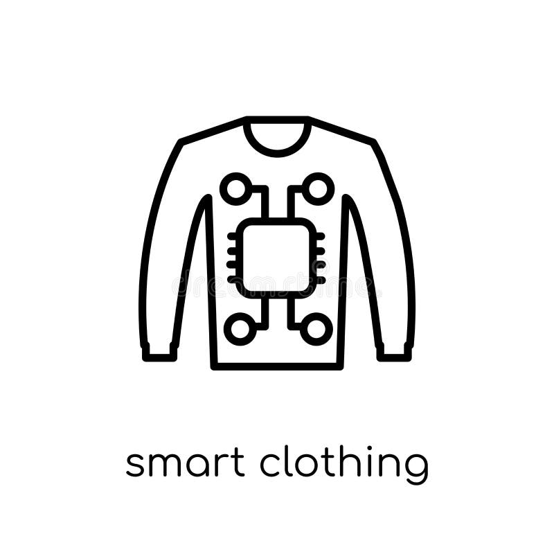 Smart Clothing Icon. Trendy Modern Flat Linear Vector Smart Clot Stock ...