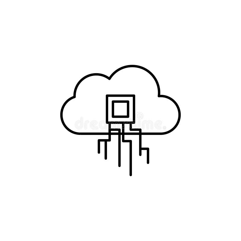 Smart Cloud Chip Cloud Icon. Element of Future Technology Icon for ...