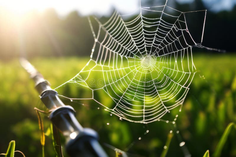 Smart Cobweb for Renewable Energy Solutions Stock Illustration ...