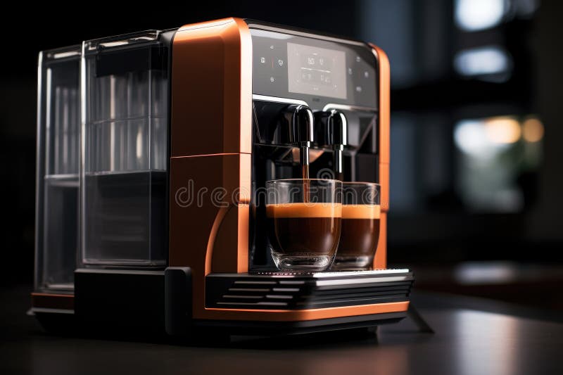 Smart Coffee Machine with Customizable Settings Visible Stock ...