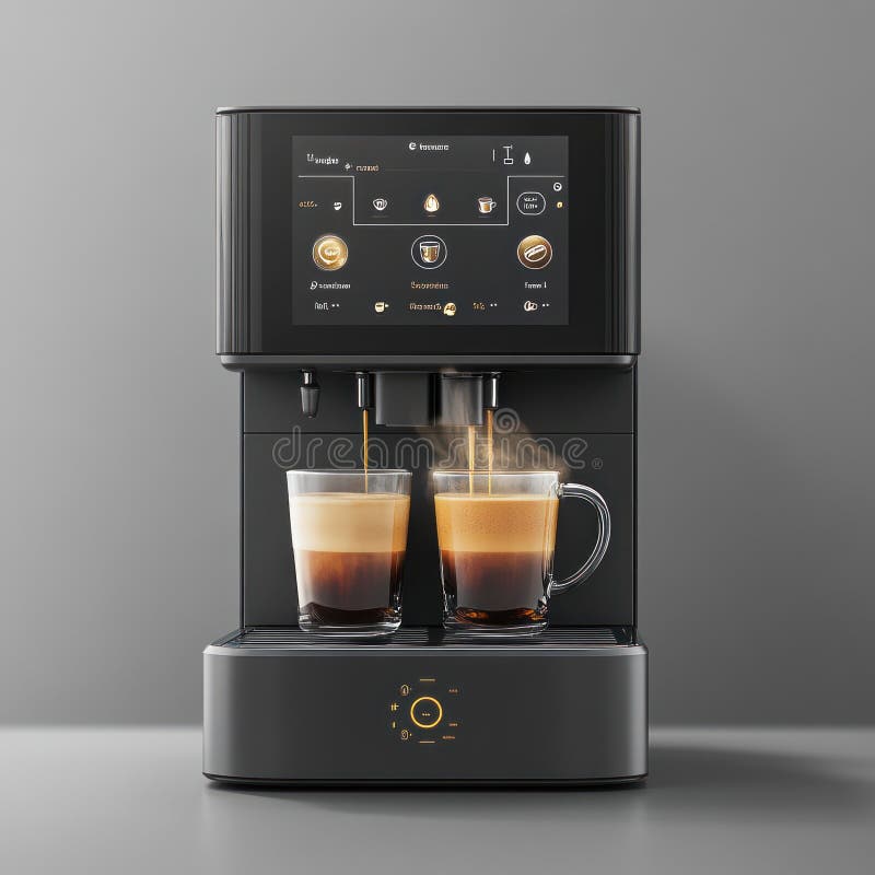 Smart Coffee Machine with Interactive Recipe Display and Progress ...