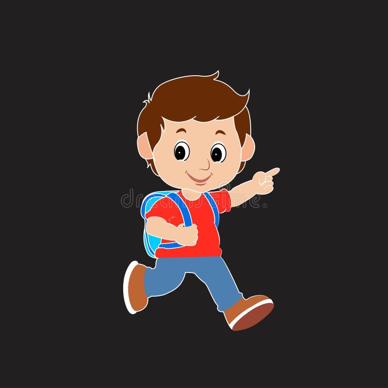 Smart and Colorful School Going Boy Vector Stock Vector - Illustration ...