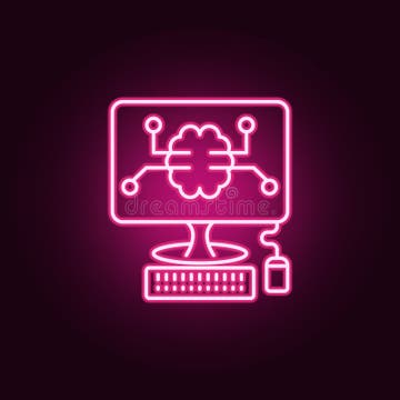 Neon Computer Icon Set Stock Illustrations – 13,258 Neon Computer Icon ...