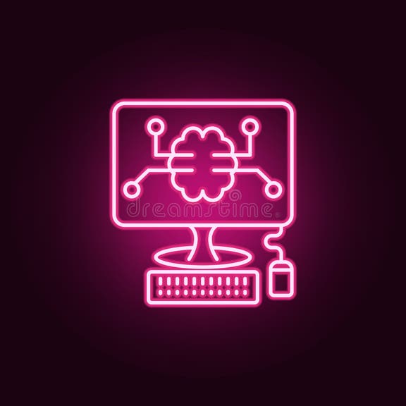Neon Computer Icon Set Stock Illustrations – 11,427 Neon Computer Icon ...