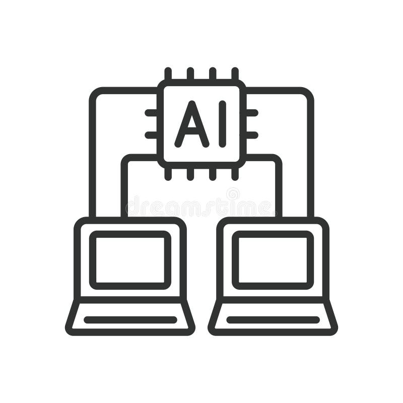 Smart Computers, Icon in Line Design. Smart, Computers, Technology ...