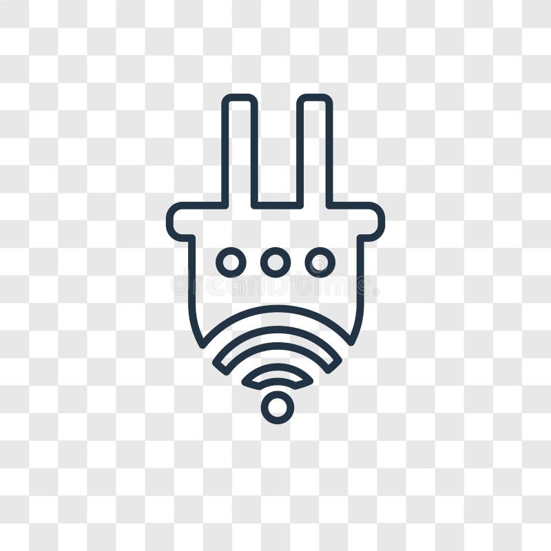 Smart Concept Vector Linear Icon Isolated on Transparent Background ...