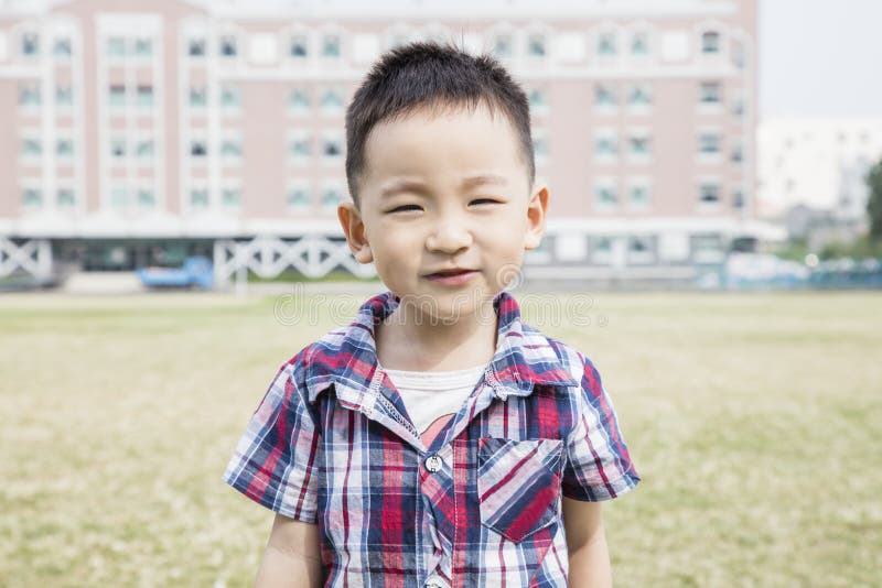 Smart and Confidence Kid Looking Stock Image - Image of cheerful ...