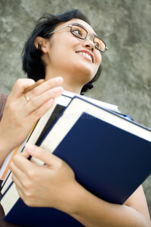 Smart and Confident Female College Student Stock Photo - Image of ...