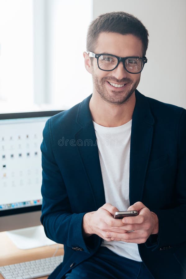 Smart and Confident Student. Stock Image - Image of expressing ...