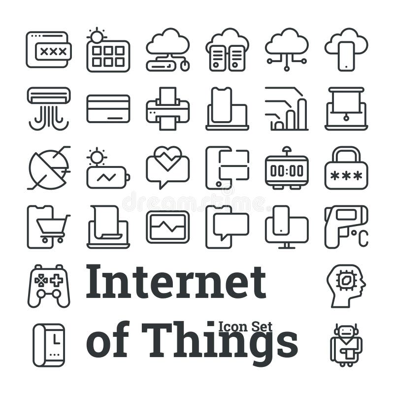 Smart Connectivity: Internet of Things Icons Stock Vector ...