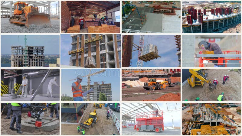 Split Screen Construction Frame. Smart Construction Infographics. Smart ...