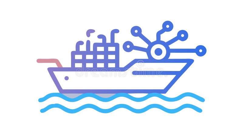 Smart Container Ship, Automated Logistics, IoT Maritime, Future Shipping, Vector Design ...
