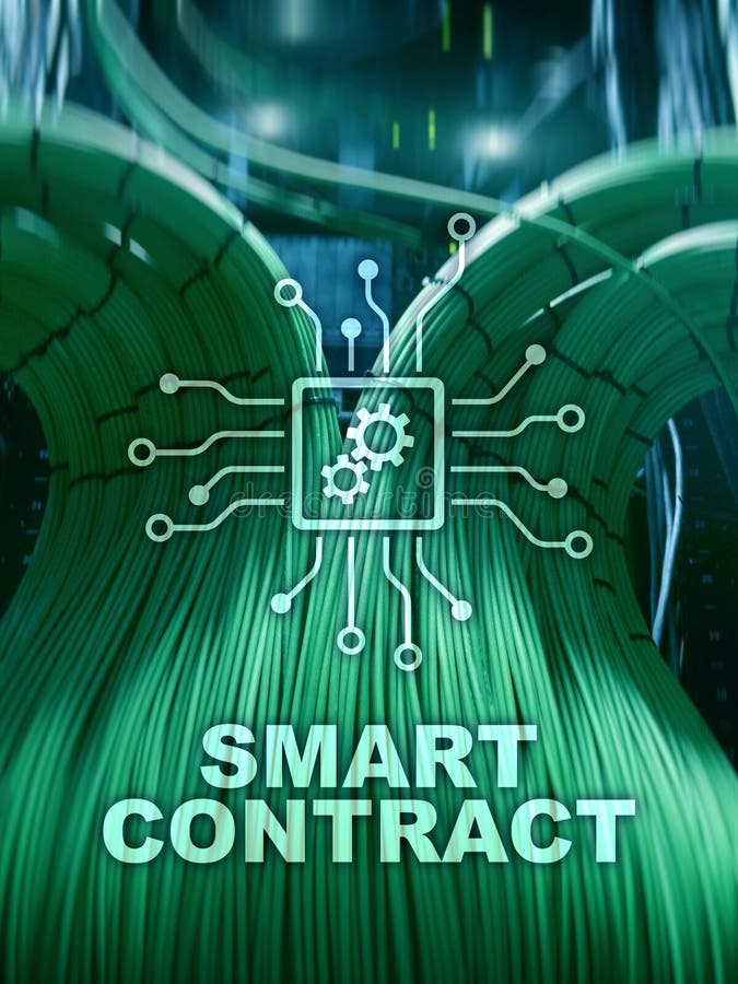 Smart Contract Blockchain Technology In Modern Business Stock Image