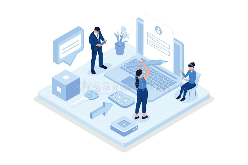 Digital Signing Document Stock Illustrations – 963 Digital Signing ...