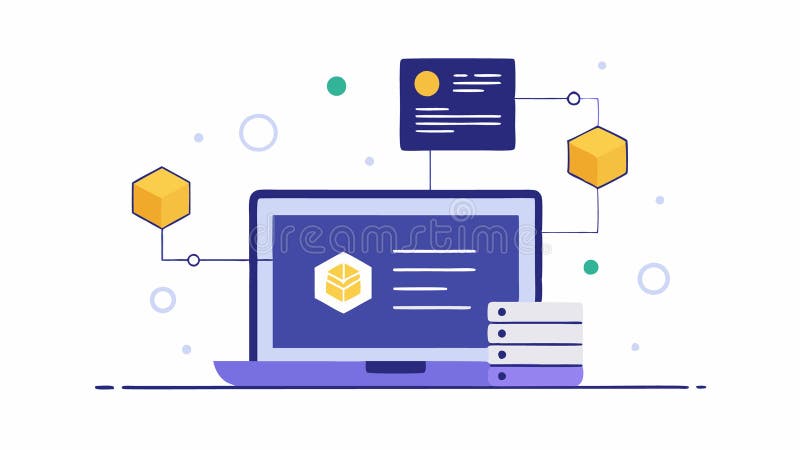Smart Contract Deployment An Admin Seen Coding On A Laptop With An