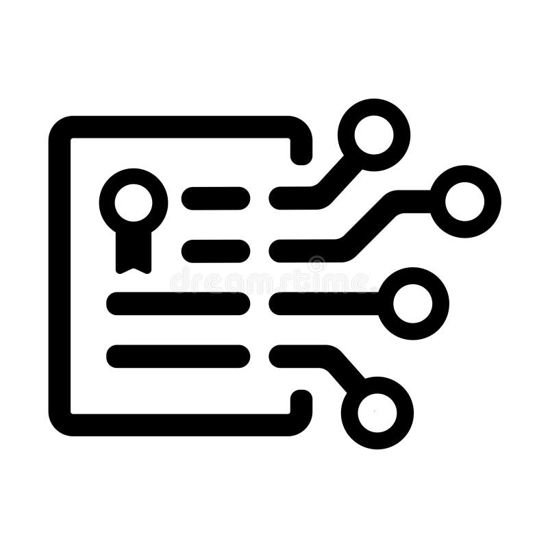 Smart Contract ( Digital Certificate ) Vector Icon Illustration Stock ... Smart Contract ( Digital Certificate ) Vector Icon Illustration Stock ...