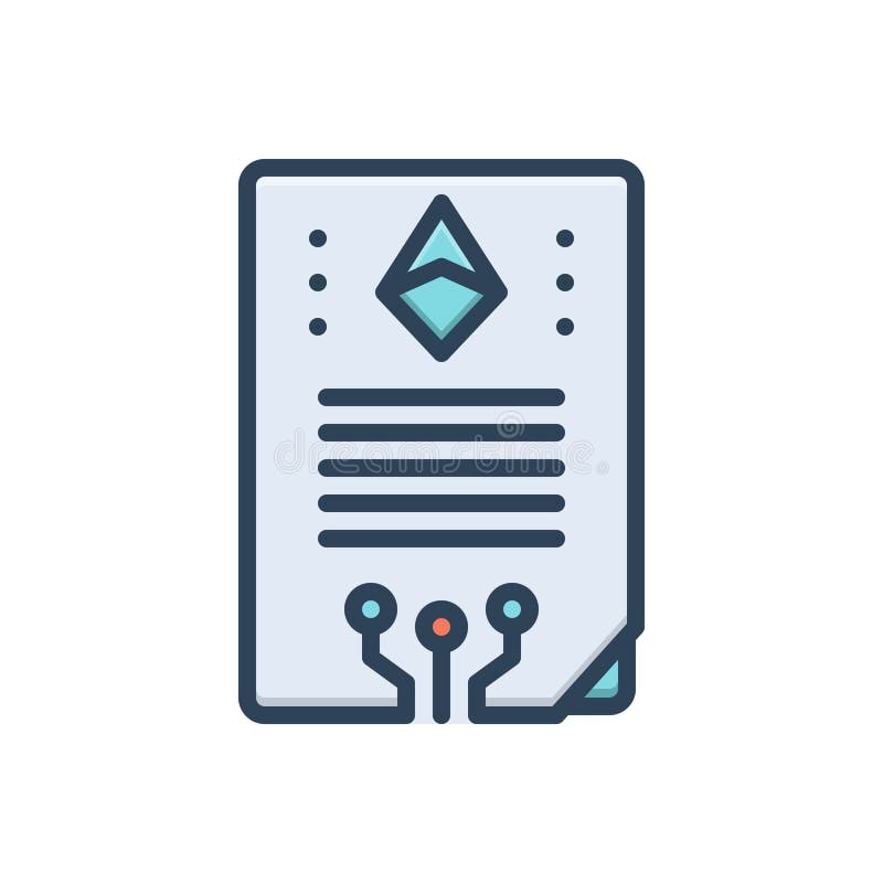 Color Illustration Icon for Smart Contract, Smart and Finance Stock ...