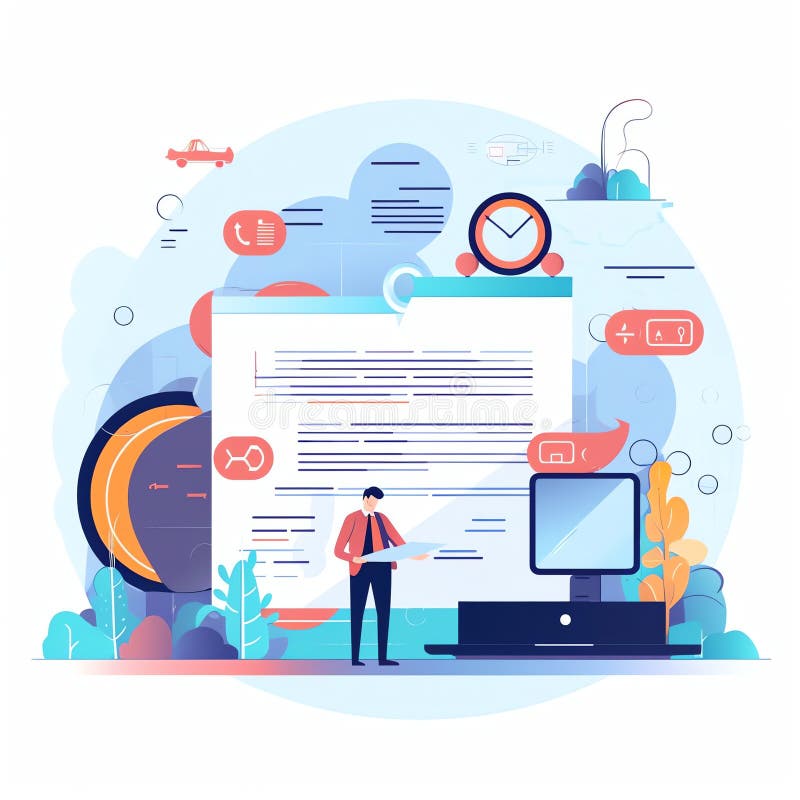 Smart_contract_management_system7 Stock Illustration - Illustration of ...