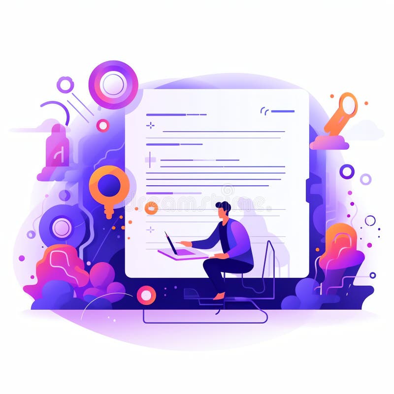 Smart_contract_management_system3 Stock Illustration - Illustration of ...