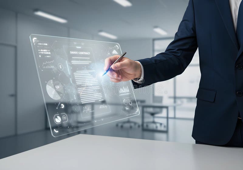 Smart Contract Technology stock illustration. Illustration of smart ...