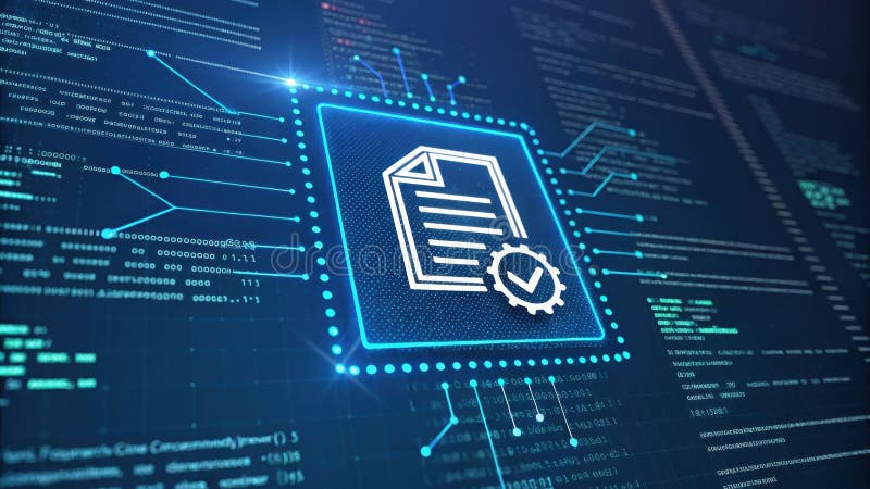 Smart Contracts a Visual Showing a Contract Icon on a Digital Screen ...