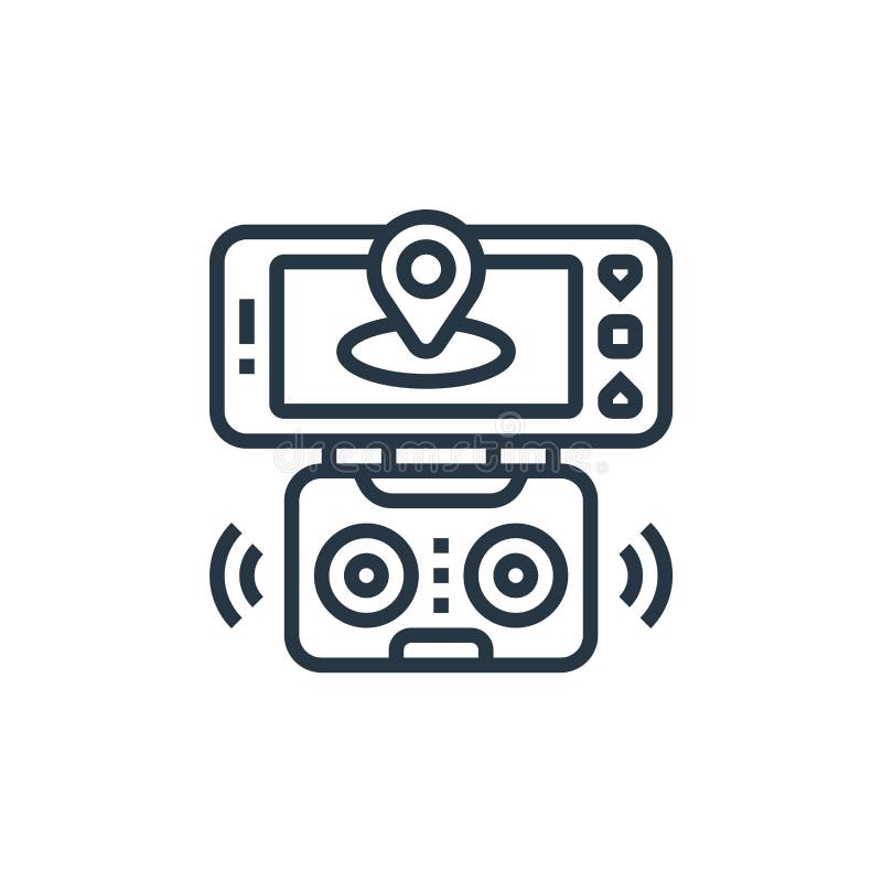 Smart Control Icon Vector from Drone Elements Concept. Thin Line ...