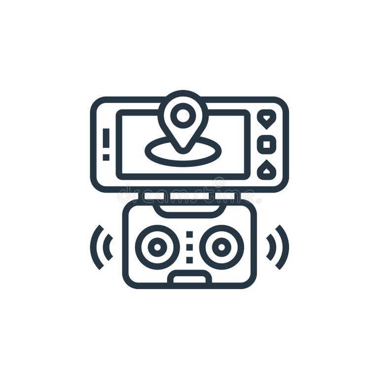 Smart Control Icon Vector from Drone Elements Concept. Thin Line ...