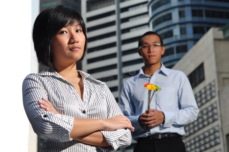 Smart Corporate Executive Couple Stock Image - Image of couple ...